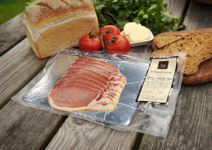 Dry cured rindless back bacon - smoked - Cheshire Smokehouse